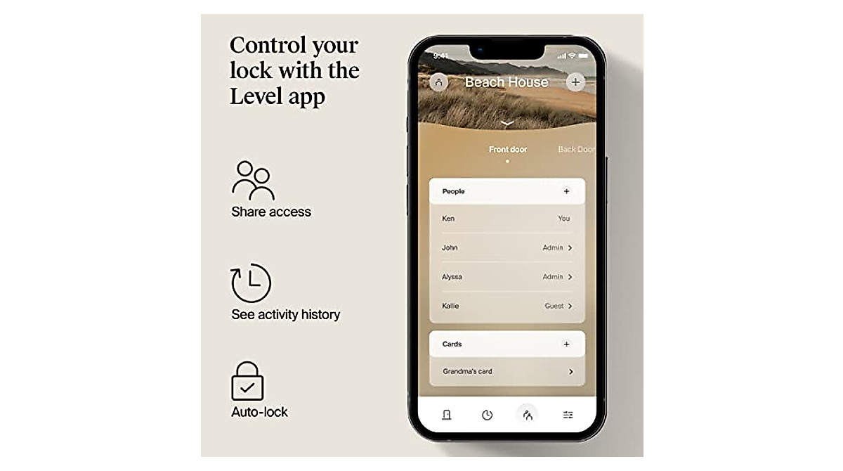 Level Lock+ Smart Lock with Apple Home Keys - Smart Deadbolt for ...