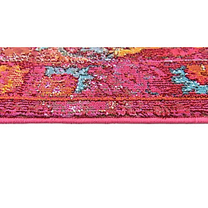 Unique Loom Baracoa Collection Area Rug - Rumba (8' 4" x 10' Rectangle, Red/ Brown)