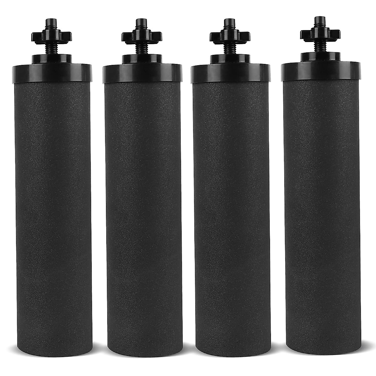 SUPER.BDACC Water Filter Replacement, Gravity Controlled Flow, Carbon Block Replacement for Berkey Black System, Compatible with Stainless Steel Countertop Purification, Pack of 4