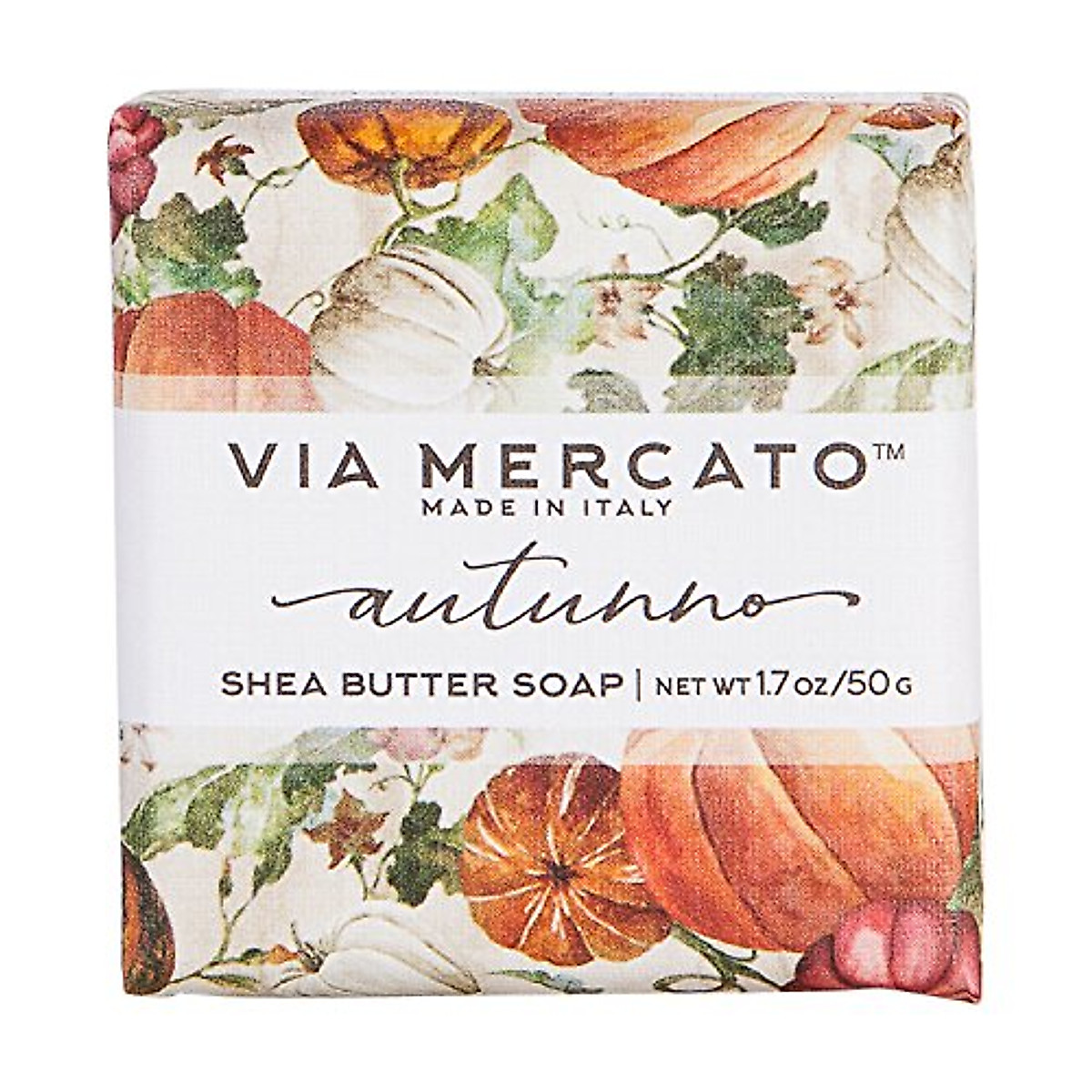 Via Mercato Natale Shea Butter Soap Boutique Luxury Gift Box (Set of 4, 50g Each) - Autunno