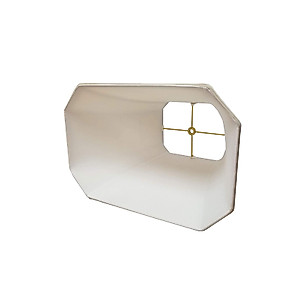 Royal Designs Rectangle Cut Corner Lamp Shade - Beige - (7 x 10) x (12.25 x 18) x 13.25
