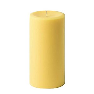 Mister Candle - Hand Made 3 inch by 6 inch Yellow Citronella Scented Pillar Candles (Set of 3) - Indoor & Outdoor Use