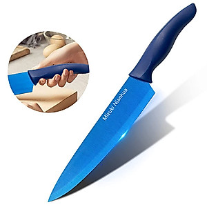 Mizuki Nianhua Knife Set,Blue Kitchen Knife Chef Set, Kitchen Knife Set Stainless Steel, Kitchen Knife Set Dishwasher Safe with Sheathes