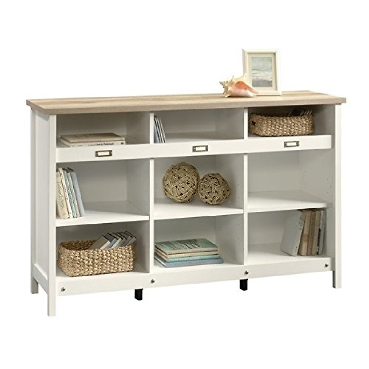 Sauder Adept Storage Credenza, Soft White finish