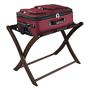 Winsome Remy Shelf Luggage Rack, Cappuccino & Wood Scarlett Storage/Organization, Antique, Walnut