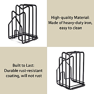 Lomoky Cutting Board Rack Holder Chopping Board Organizer, Stand Holder Pot Pan Lid Organizer Rack for Dish Drain Kitchen Countertop Cookie Sheet Storage