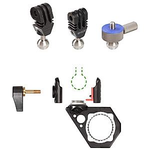 iSHOXS BullBar Pro X 34 | Action Cam Mount - 360° Swivel | Roll Bar Holder for GoPro Hero 11 10 9, Apexcam, Apeman, Insta360, and Compatible Cameras | Aluminum Range 30-34mm