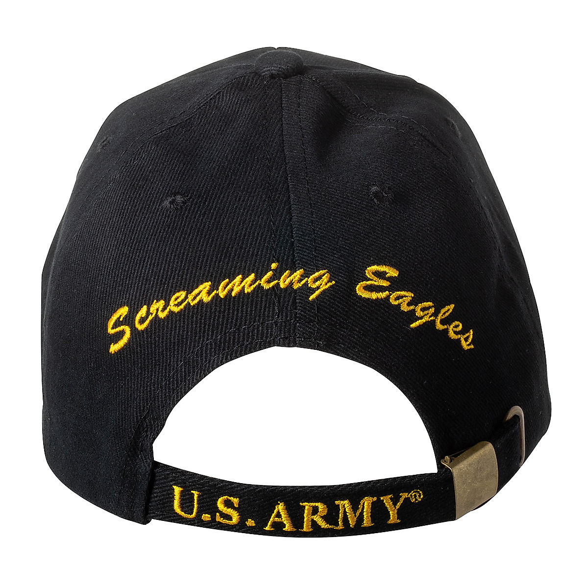 101st Airborne Division Screaming Eagles Embroidered Cap Hat - Adjustable Buckle Closure Black