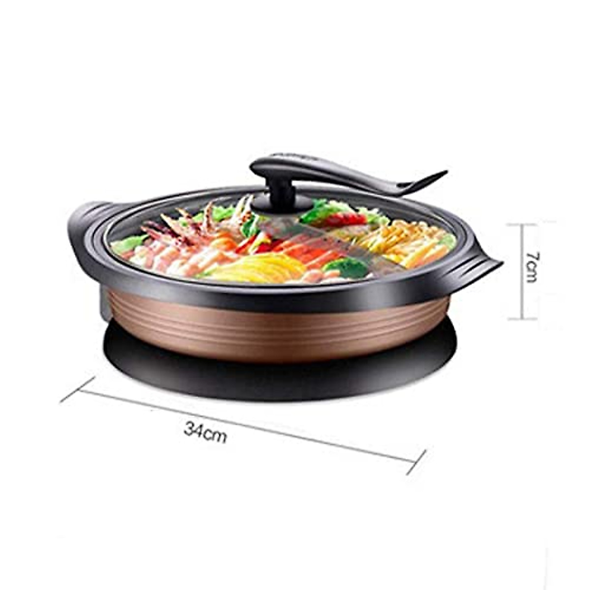 Electric Wok Multi-Function Electric Fire Pot 2 Household Electric Boiling Hot Pot Cooking 4 Fried Roast One Pot Can Be Used In Kitchen Restaurants Gourmet Cooking