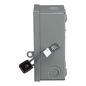 Square D - L211N 30 Amp 120/240-Volt Two-Pole Indoor Light Duty Fusible Safety Switch with Neutral,Gray