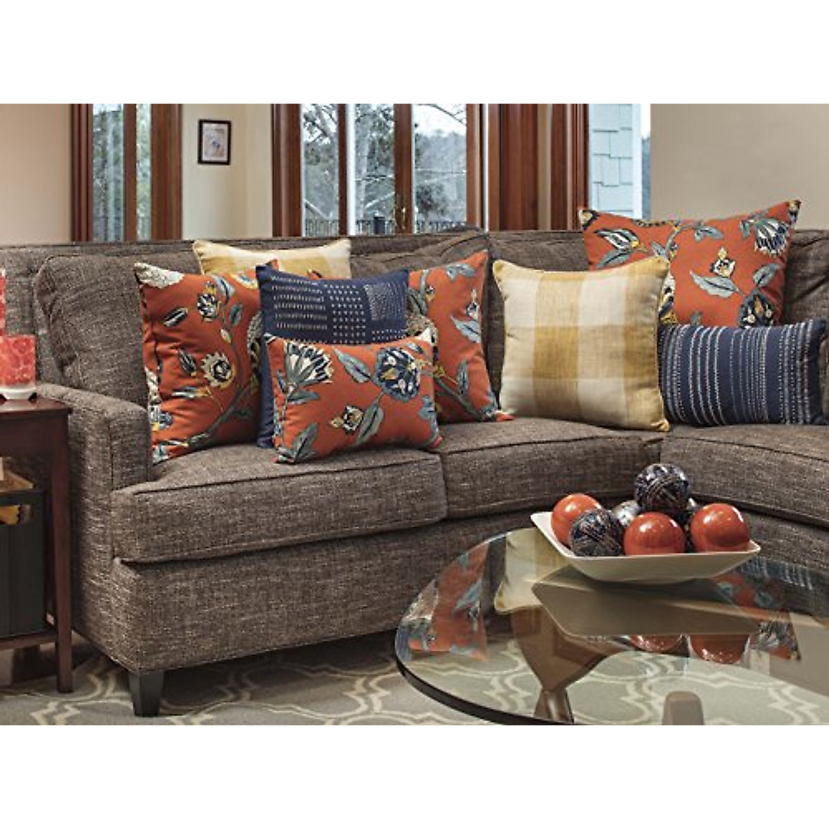 Pillow Perfect Indoor/Check Please Sunshine Throw Pillow, 18-inch, Yellow