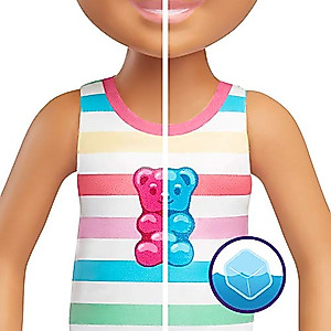 Barbie Color Reveal Chelsea Doll with 6 Surprises: Water Reveals Doll’s Look & Creates Color Change on Leotard Graphic