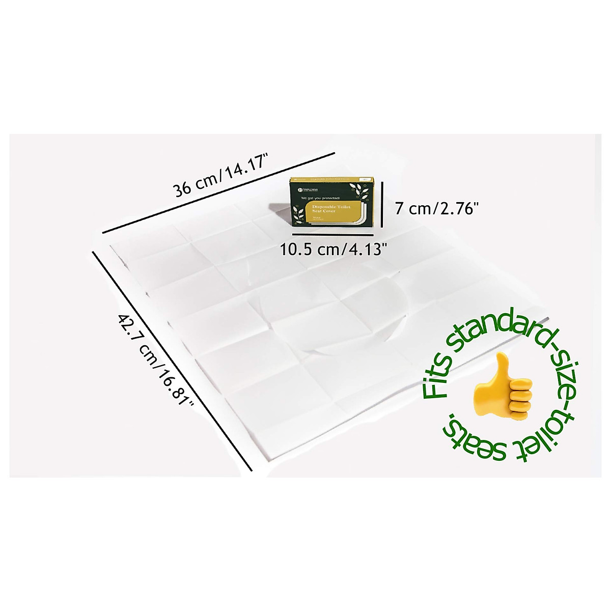 Toilet Seat Covers Disposable - Flushable & Biodegradable Travel Accessories for Adults, Kids, Toddlers | Travel, Road Trips, Camping, Potty Training Essential, & so much more! (10 packs of 10 sheets)