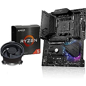 Micro Center AMD Ryzen 5 5600X Desktop Processor 6-core Up to 4.6GHz Unlocked with Wraith Stealth Cooler Bundle with MSI MPG B550 Gaming Plus ATX Gaming Motherboard (AMD AM4, DDR4, PCIe 4.0, M.2)