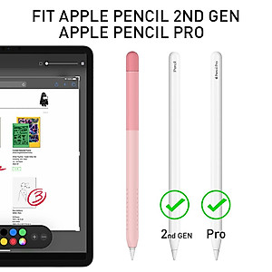 Delidigi Case Compatible with Apple Pencil Pro and Apple Pencil 2nd Generation, Gradient Color Case Sleeve Silicone Cover Accessories for Apple Pencil
