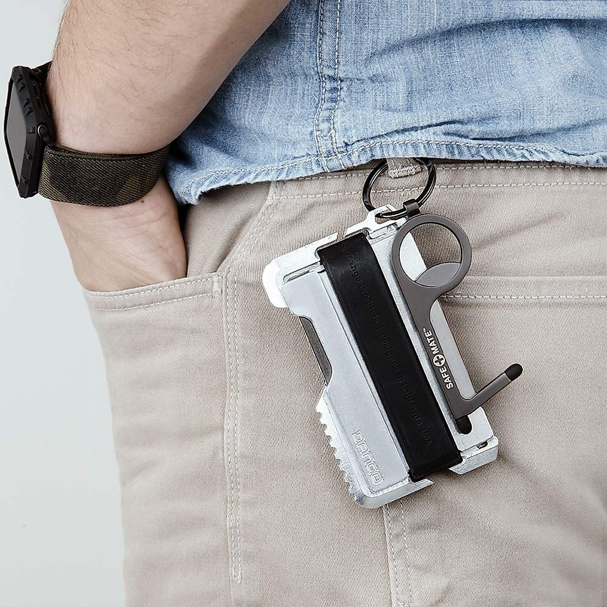 Safe-Mate x Case-Mate - Touchless Door Opener - Touch Free Tool - Keyring - Stylus, 3 Pack - Black/Silver/Rose Gold, 3 Pack (SM044284)