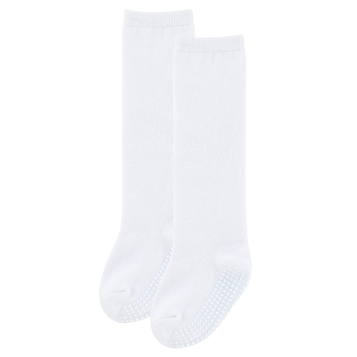 Durio White Baby Knee High Socks Toddler Knee High Socks for Baby Girls Boys Baby Long Socks Baby Infant Toddler White Soccer Socks White 3-12 months