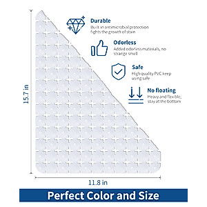 Bligli Sink Mat for Stainless Steel/Ceramic Sinks, 2 Pack 15.7x11.8 inches PVC Sink Protectors for Bottom of Kitchen Sink, Dishes and Glassware drain Mats, Durable and Fast Draining (Transparent)