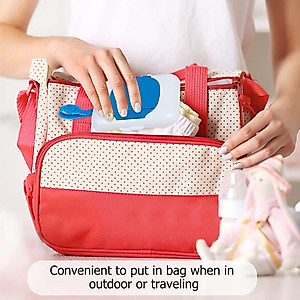 DOITOOL 2Pcs Portable Wipe Dispenser Holder with Lid Refillable Baby Tissue Case for Baby Stroller Travel Bathroom (Blue)