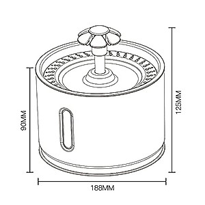 FUUIE Bowls for Food and Water New Electric Automatic Pet Cat and Dog Water Dispenser Water Dispenser Feeder Bowl Pet Water Dispenser Pet Cats and Dogs (Color : Blue)