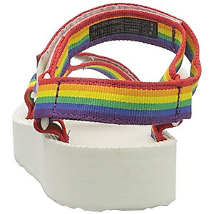 Teva womens Midform Universal Wedge Sandal, Rainbow/Black, 8 US