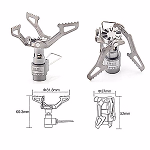 BRS 3000T Backpacking Stove Camping Stove Pocket Stove Portable Propane Stove Ultralight Mini Stove with 1 Extra Backup O-Ring