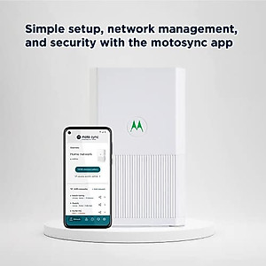 Motorola MH7023 Mesh (3 Pack) + MB8600 Cable Modem - Approved for Comcast Xfinity, Cox, Spectrum | for Plans up to 2500 Mbps | Tri-Band | AC2200 WiFi Speed | DOCSIS 3.1