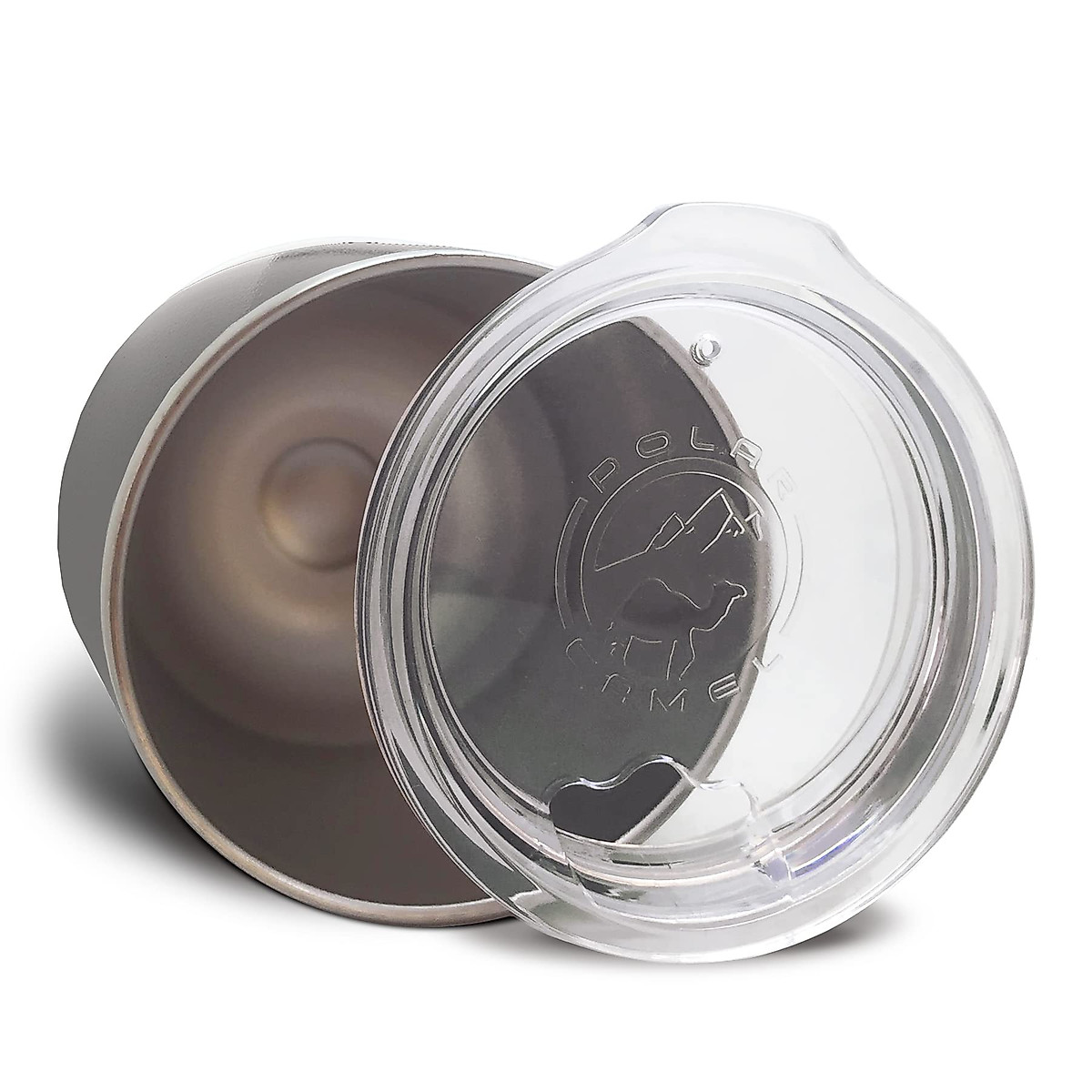 LaserGram Double Wall Stainless Steel Wine Glass Tumbler, Keep Calm and Play Tennis, Personalized Engraving Included (Gray)