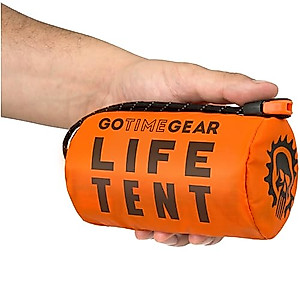 Go Time Gear Life Tent Emergency Survival Shelter – 2 Person Emergency Tent – Use As Camping Tent, Survival Tent, Emergency Shelter, Tube Tent, Survival Tarp - includes Survival Whistle & Paracord