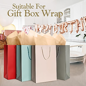 1500 Sheets Gift Bags Tissue Paper 12 x 8.4 inches Tissue Paper Bulk Art Craft Wrapping Tissue Paper for Decorative DIY Paper Flowers Birthday Happy Year Gift Wrap (Brown)