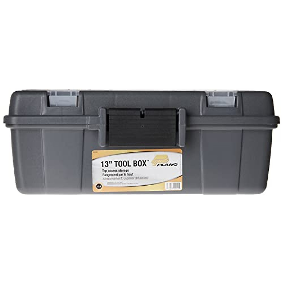 Plano Molding 114-002 13-Inch Compact Tool Box, Graphite Gray with Black Handle and Latches