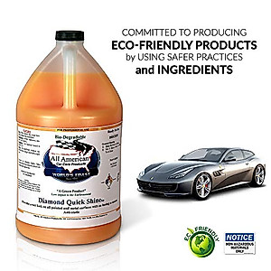 All American Car Care Products Diamond Quick Shine - Premium Detailing Finishing Spray-On Polymer Wax For Deep Glossy Finish and UV Protectant (1 Gallon)