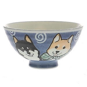 123kotobukijapanstore 2 Pc Japanese Blue Shiba Rice Bowl Set Includes 2 Bowls#130-630