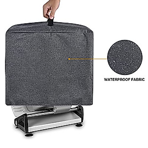 Zbeiur Meat Slicer Cover, Food Slicer Cover,With Organizer Bag for Accessories, such as Stainless steel blade, brush, etc, waterproof fabric, easy to clean. (Grey)