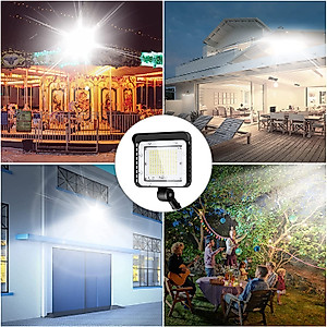 PBYBGB 60W LED Flood Light Outdoor for Dusk to Dawn, Super Bright 7500LM Security Lights, Adjustable Knuckle Mount,5000K Daylight IP65 Waterproof Floodlights for Yard, Garden, Garages,Parking Lot