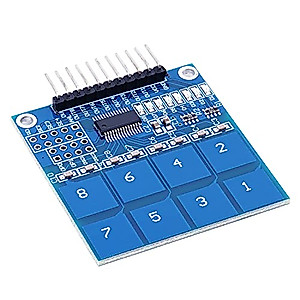 Fielect 8-Key Capacitive Touch Sensor Pad Module TTP226 for Arduino,Replacing The Traditional Touch Button