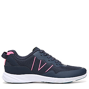 Vionic Women's Agile Audie Walking Sneakers-Supportive Lace-Up Sneakers That Include Three-Zone Comfort with Orthotic Insole Arch Support, Medium and Wide Fit, Navy 8 Medium