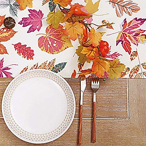HARORBAY Farmhouse Table Runner 13 x 72 Inch, Decor Table Runners, Rustic Dresser Scarf for Dinning Table,Kitchen Decoration,Holiday Parties Spring Autumn (Maple Leaf)