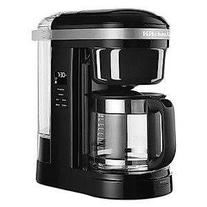 KitchenAid KCM1208OB Drip Spiral Showerhead Coffee Maker, 12 Cup, 7.17"D x 13.4"W x 14.34"H, Onyx Black