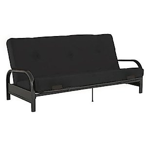 Mainstay.. Metal Arm Futon with 6" Mattress, (1, Black)