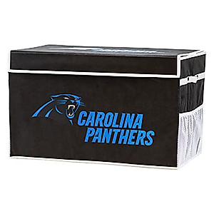 Franklin Sports NFL Carolina Panthers Folding Storage Footlocker Bins - Official NFL Team Storage Organizers - Collapsible Containers - Large