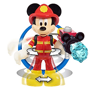 Disney Junior Fire Rescue Mickey Mouse Articulated 6-inch Figure and Accessories, Officially Licensed Kids Toys for Ages 3 Up by Just Play