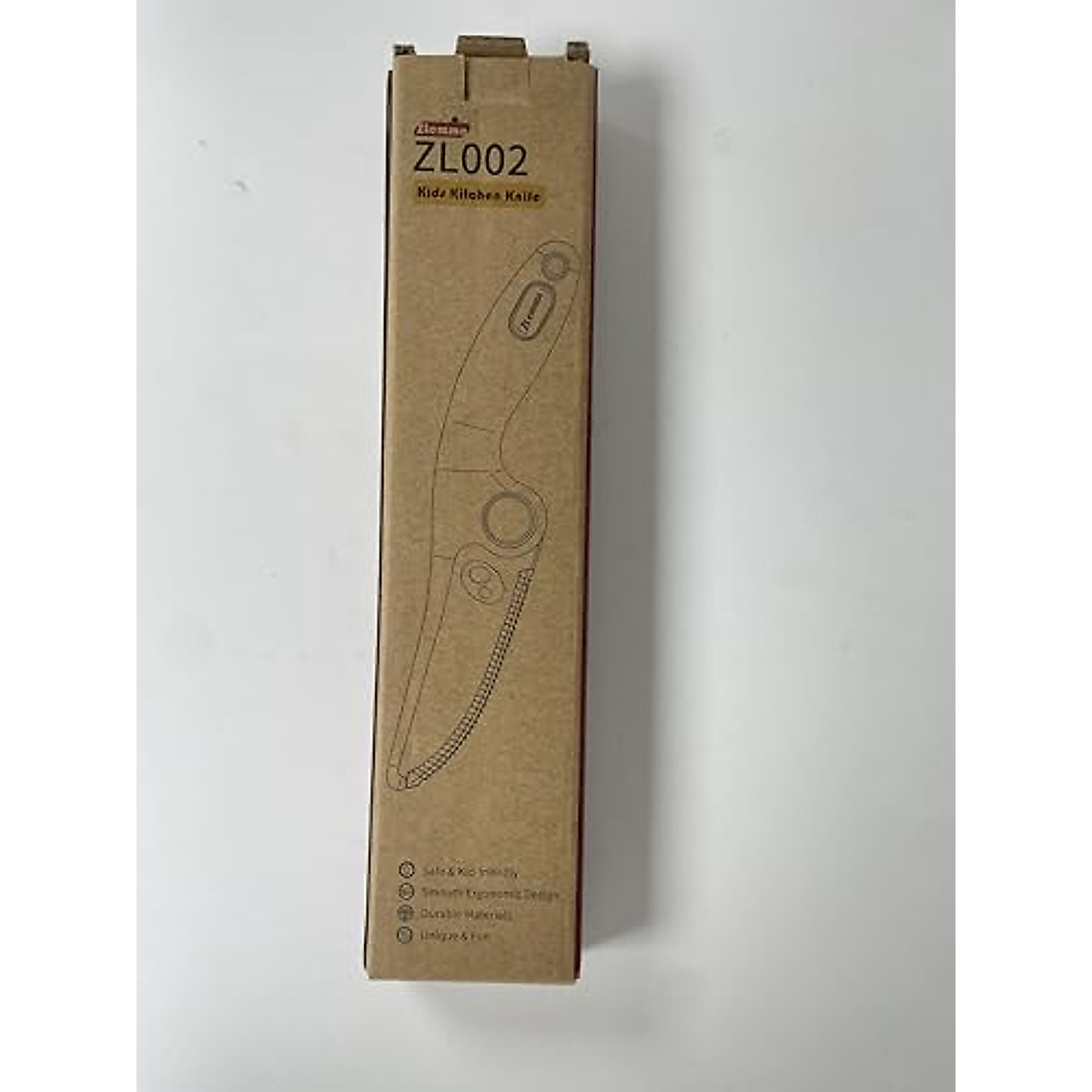 ZLemma Toddler Learning Knife with Educational Ring for Real Cooking, Adorable Dog Design, Safe Serrated Edge for Cutting Training, and Premium Nylon Material Blade, Mint Blue