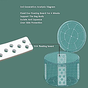 Bra Washing Bag Mesh Laundry Protector with Zipper for Lingerie-Built in Washboard Bra Washer,Socks,Panty,Undershirt Laundry Bag (4th generation)