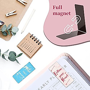 12 Pieces Inspirational Magnetic Bookmarks Encouraging Magnet Page Marker Clips Positive Book Markers for Girls, Women, Teachers, Students, Readers and Book Lovers