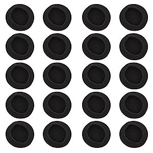OSALADI 20pcs Earphone Ear Pads Memory Foam Earpads Sponge Cushion Covers Replacement Universal Fit for Headphone Headset Earbuds 55mm Black