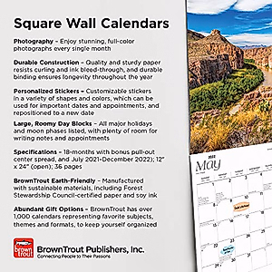 BTS OFFICIAL 2022 12 x 12 Inch 18 Months Monthly Square Wall Calendar with Foil Stamped Cover, Music Pop Singer Songwriter Celebrity