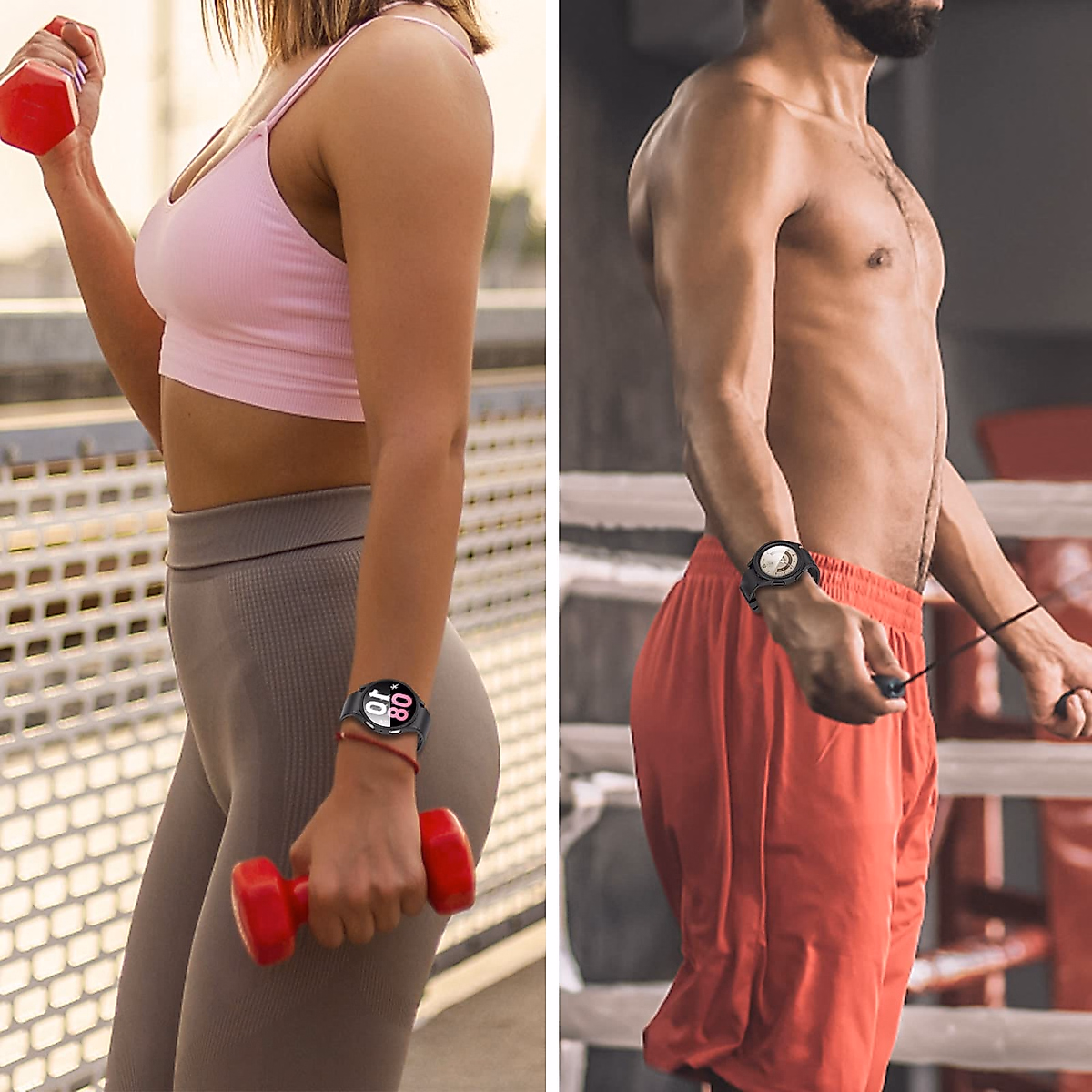 Rc-Z Screen Protector Case for Samsung Galaxy Watch 5/Galaxy Watch 4 40mm, [4+4Pack] Bumper & Face Cover Replacement for Galaxy Watch 5/Galaxy Watch 4 40mm Accessories