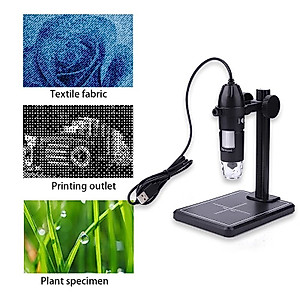 VAKUUM Lab Microscope Slides 1600X USB Digital Microscope 8 LEDs 2MP Electronic Microscope Zoom Camera Microscope Parts
