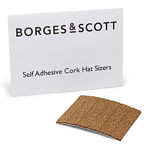Borges & Scott - Traditional Cork Hat Sizing Strips - Self Adhesive - Set of 6 Natural